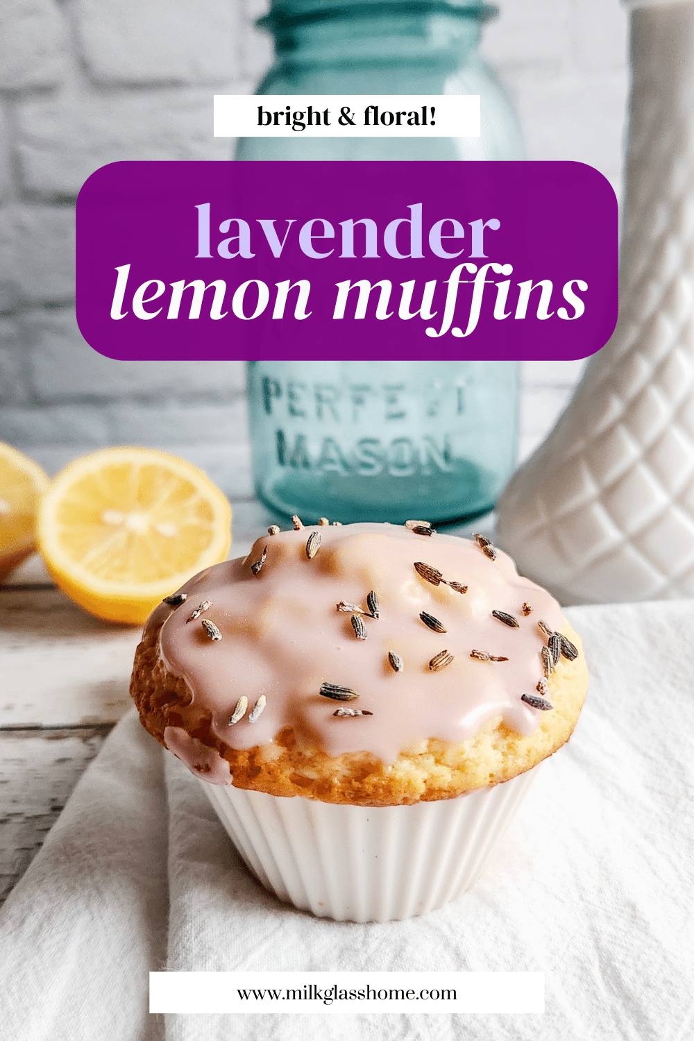 The Best Lemon Lavender Muffins Recipe (So Soft & Tender!) - Milk Glass ...
