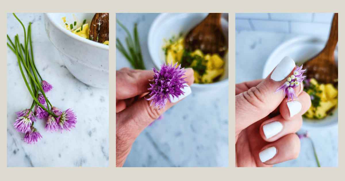 How to Make Chive Blossom Butter (Chive Flower Butter)