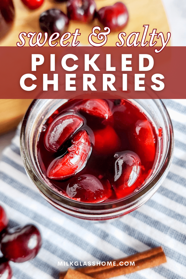 Sweet & Salty Spiced Pickled Cherries {for Canning}