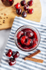 Sweet & Salty Spiced Pickled Cherries {for Canning}