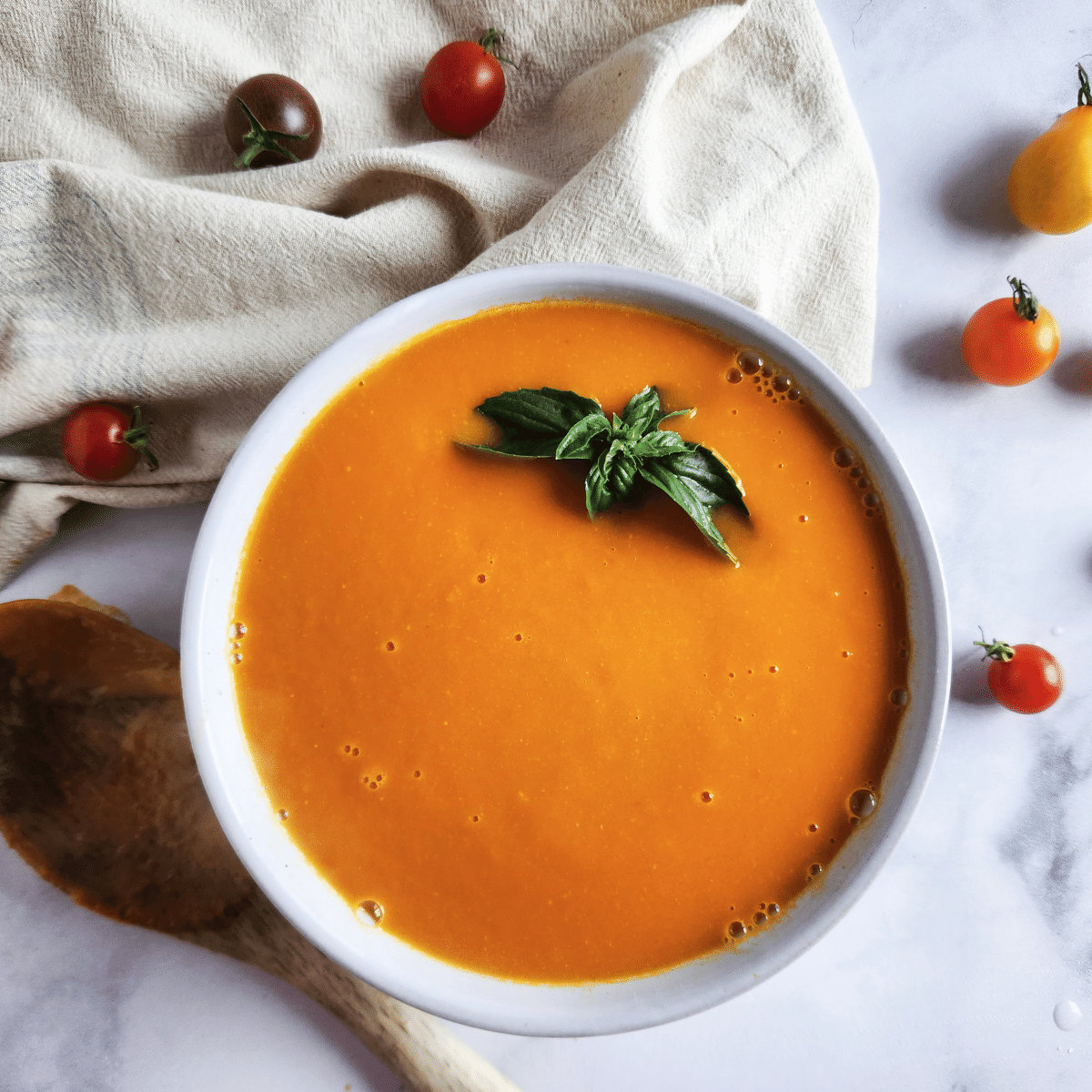 5 Ingredient Roasted Cherry Tomato Soup {Small Batch}