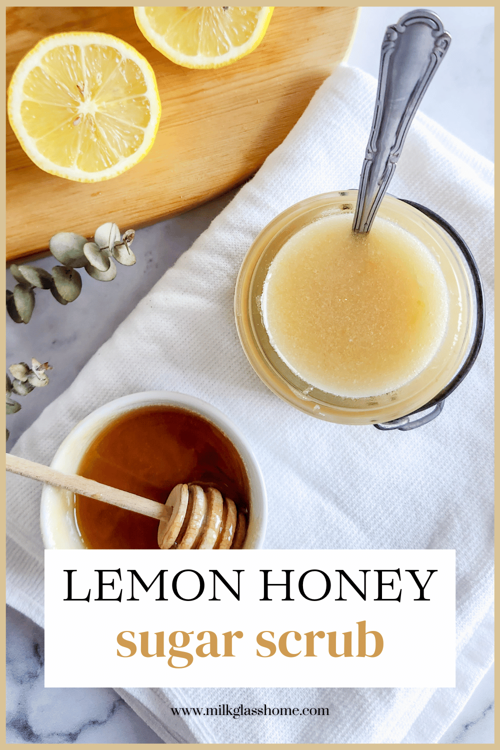 DIY Exfoliating Honey Lemon Sugar Scrub Recipe