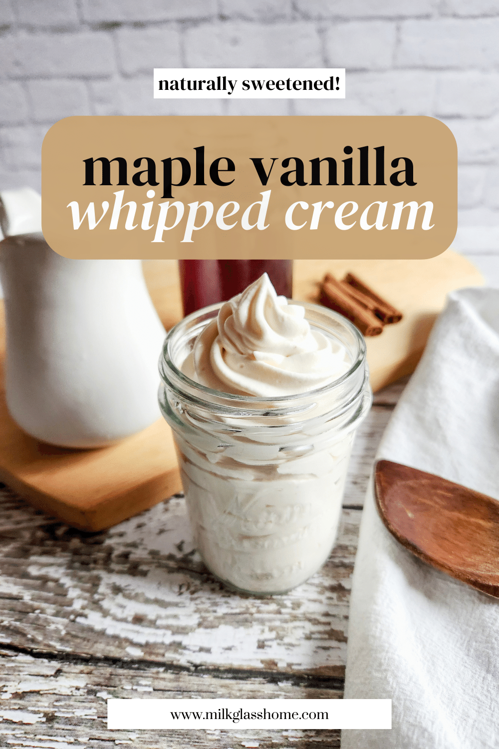 Maple Whipped Cream Recipe - No Powdered Sugar