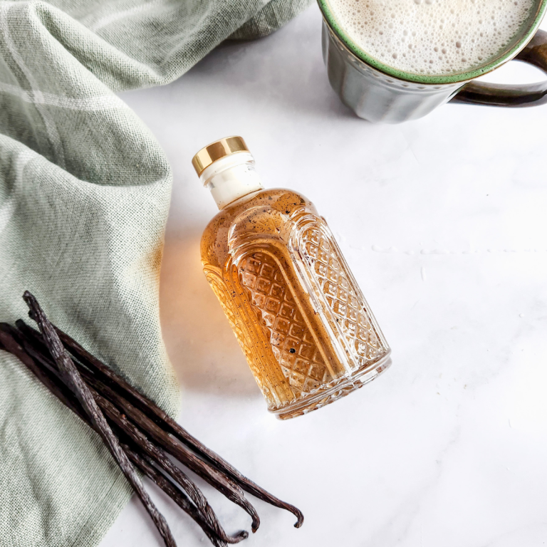 Easy Homemade Vanilla Bean Simple Syrup Recipe - Milk Glass Home & Kitchen