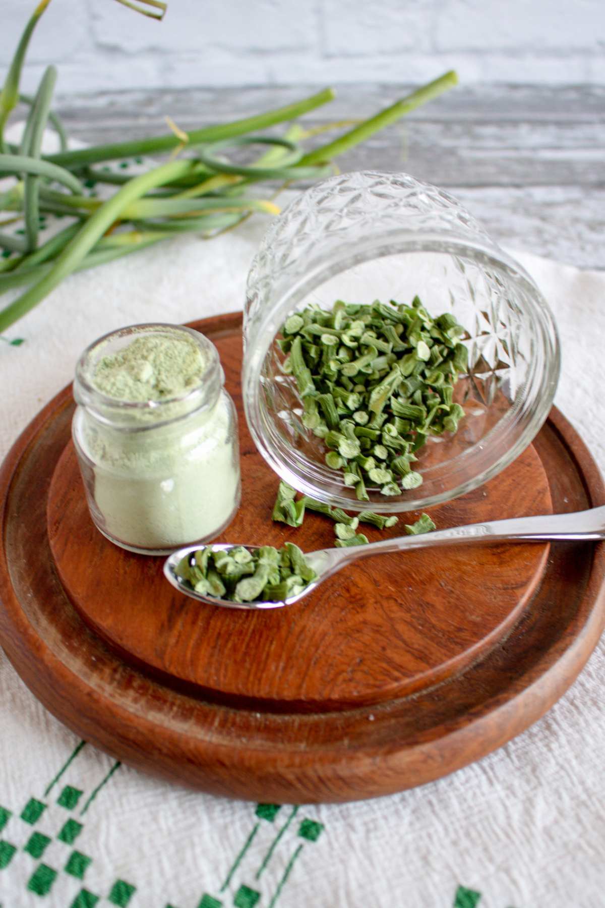 Dehydrating Garlic Scapes & How to Make Garlic Scape Powder