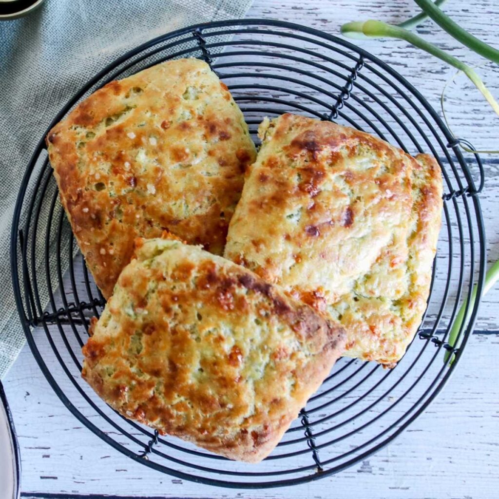 Easy Cheddar Garlic Scape Biscuits Recipe