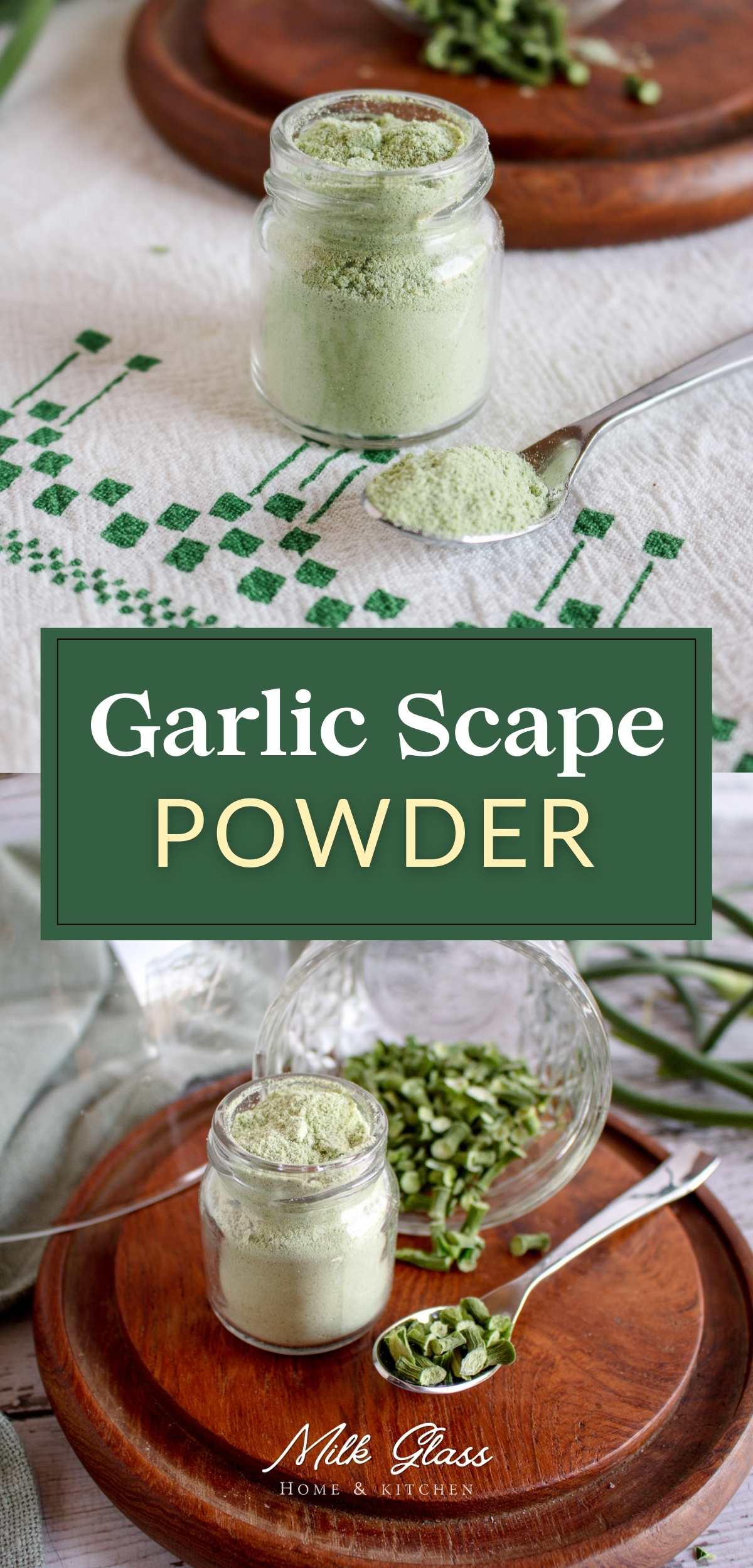 Dehydrating Garlic Scapes & How to Make Garlic Scape Powder