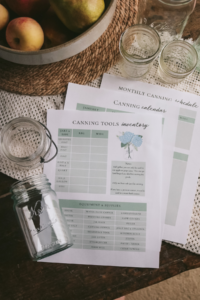 Free Printable Canning Inventory Chart for Home Canners
