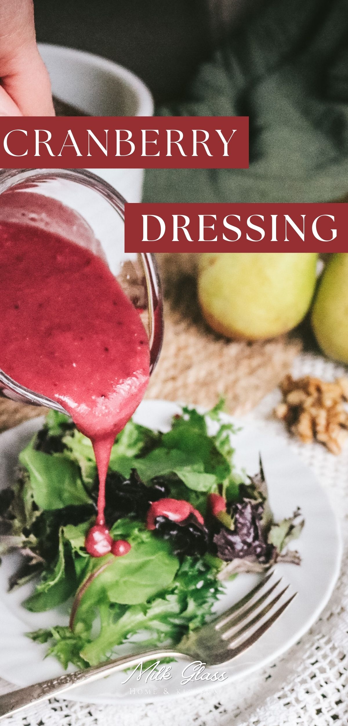 Easy Cranberry Salad Dressing Recipe {with Cranberry Sauce}