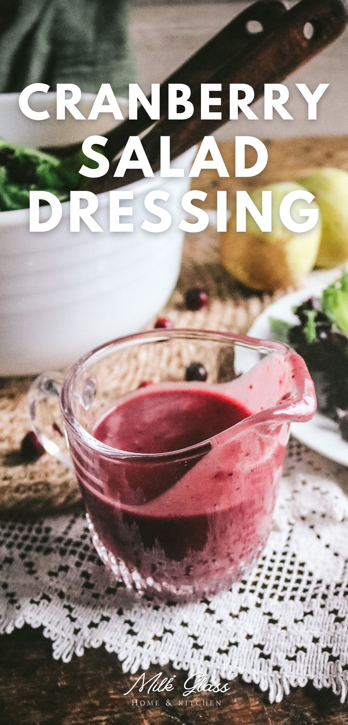 Easy Cranberry Salad Dressing Recipe {with Cranberry Sauce}