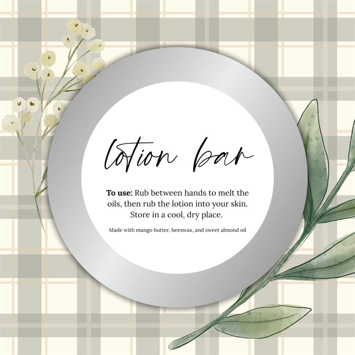 Homemade Lotion Bar Recipe with Mango Butter & Beeswax