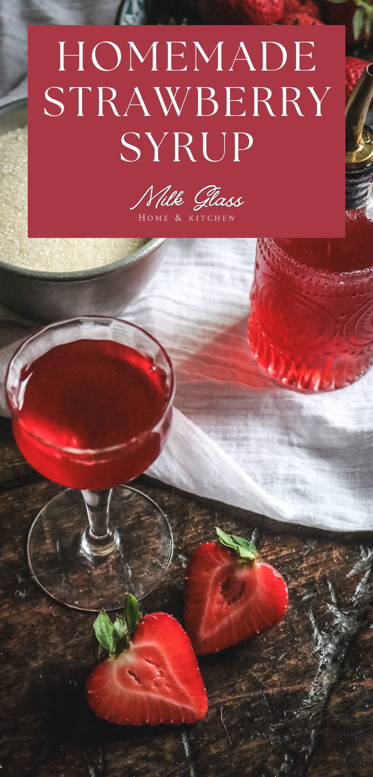 Homemade Strawberry Simple Syrup