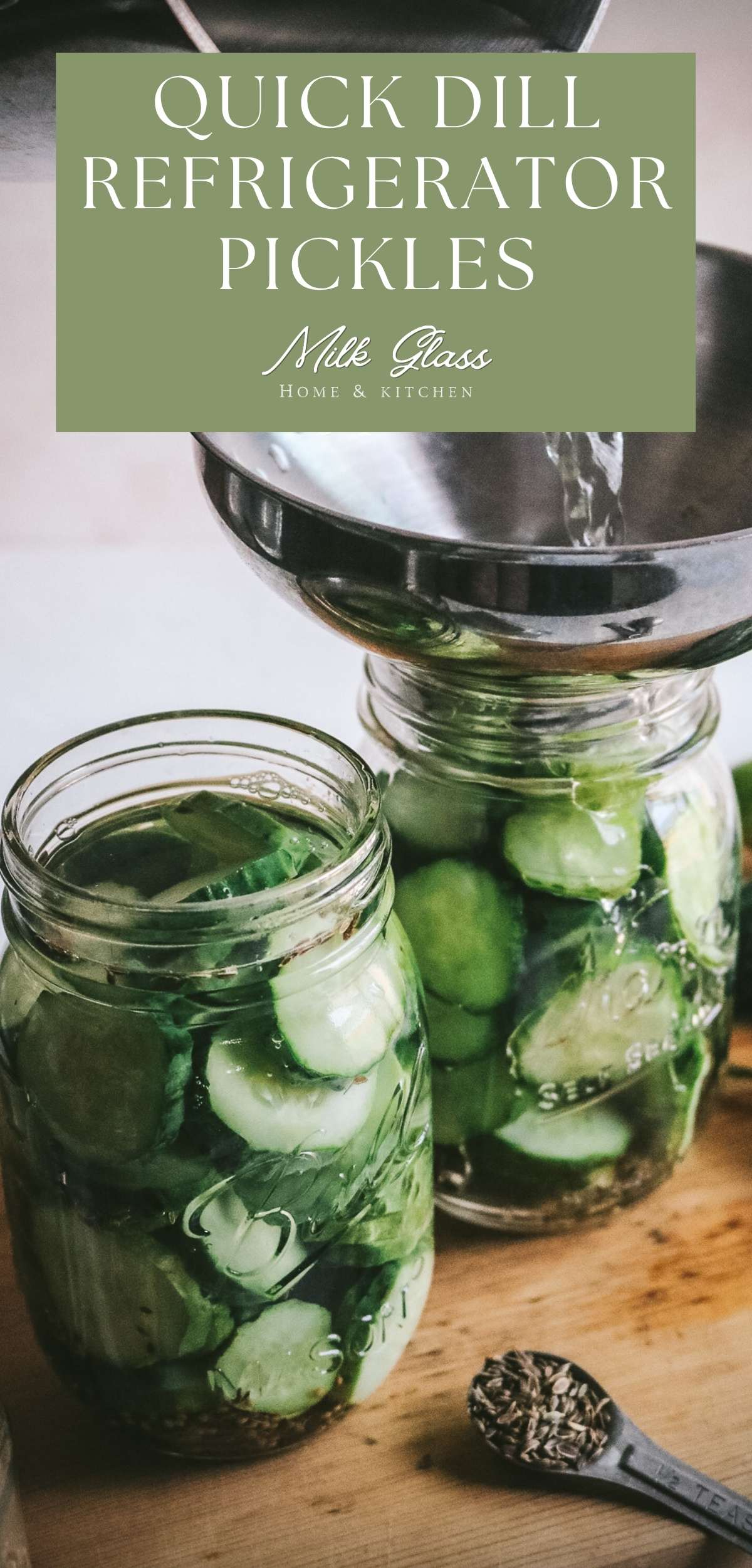 Lazy Girl's Easy Refrigerator Dill Pickles {Single Batch}
