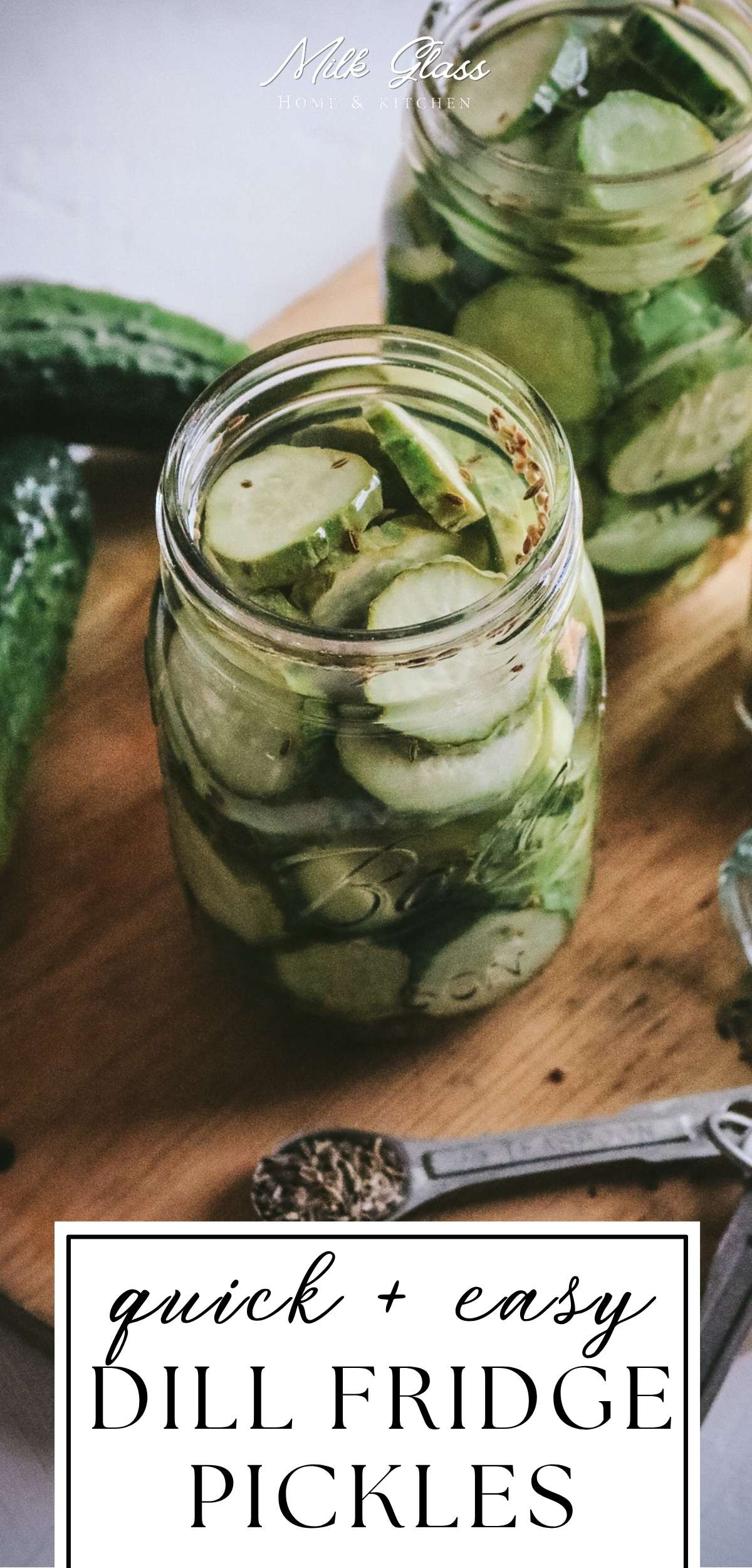 Lazy Girl's Easy Refrigerator Dill Pickles {Single Batch}