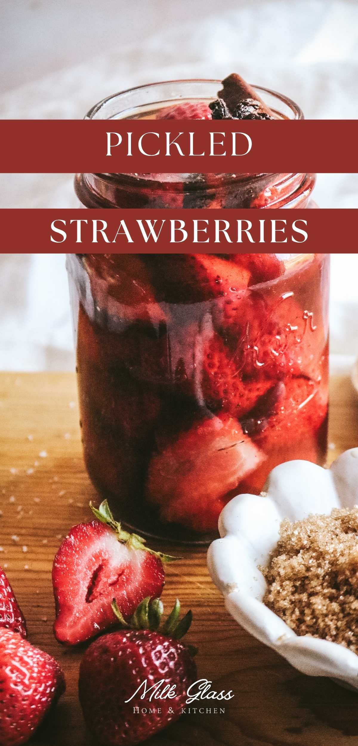Sweet + Salty Quick Pickled Strawberries