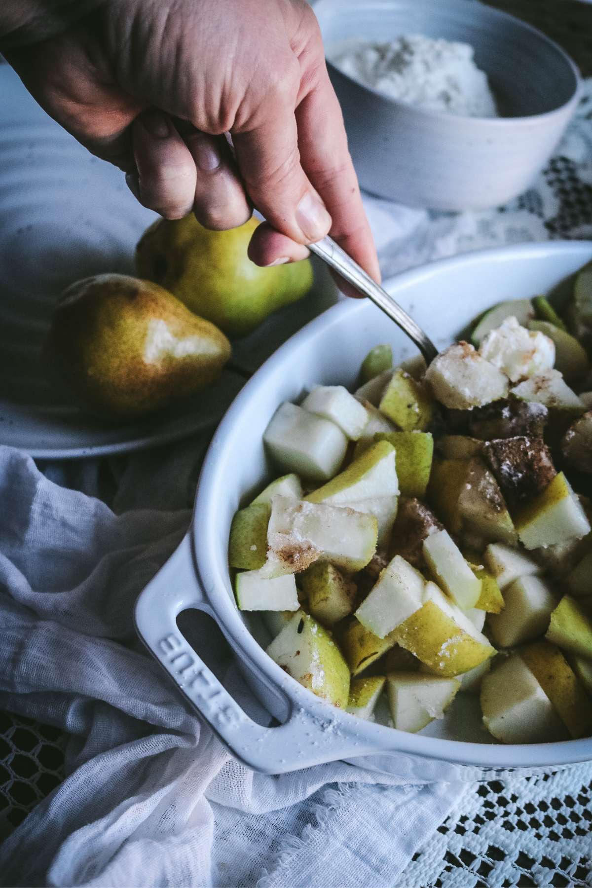 Cozy Pear Crumble Recipe {Fits a 9x13 Pan!}