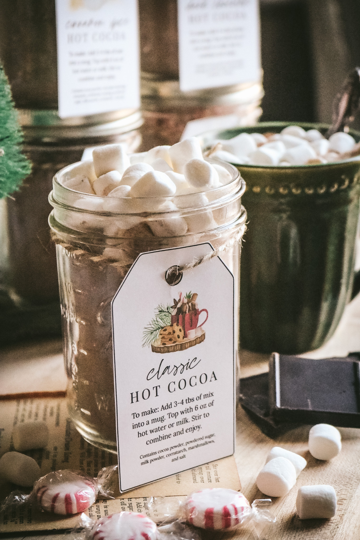 Hot Chocolate in a Jar with Free Printable Labels