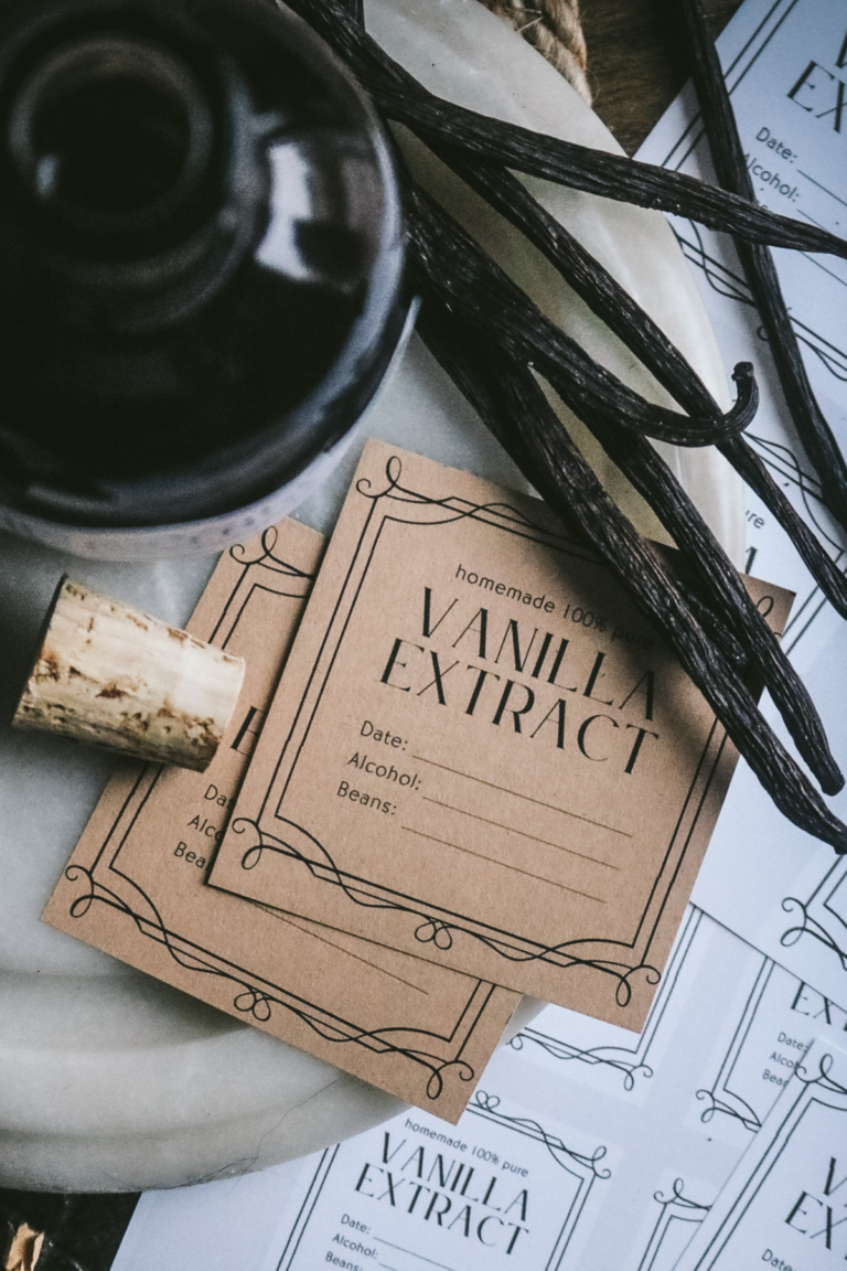 Free Printable Vanilla Extract Labels